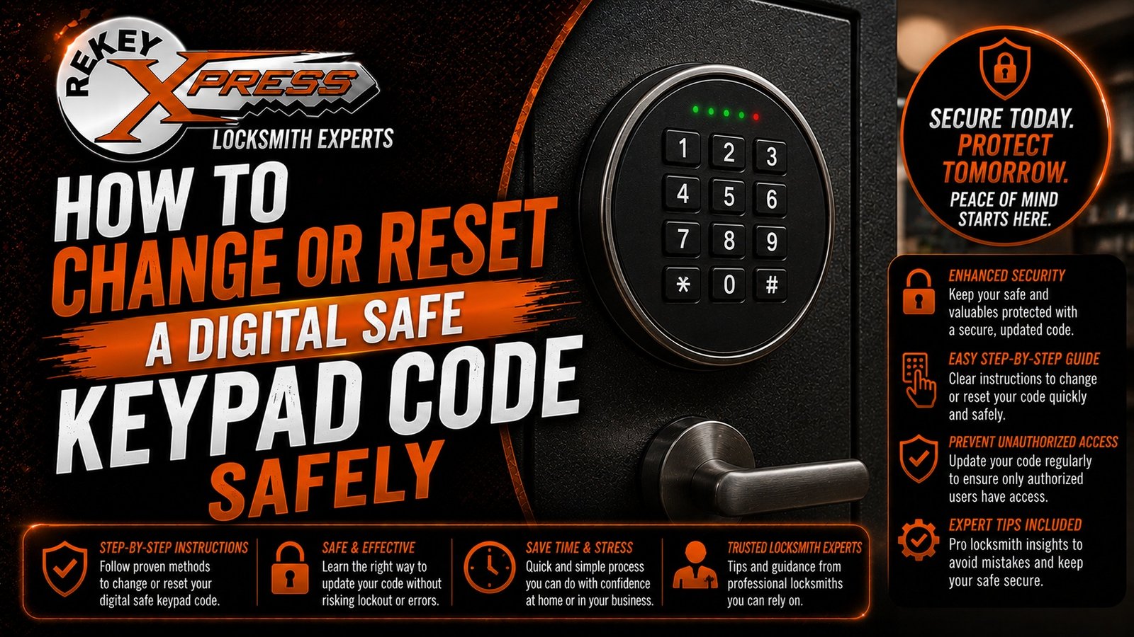 how to change code on safe digital keypad